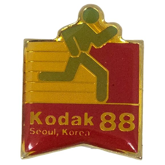 Kodak | Jewelry | Kodak 88 Seoul Korea Olympic Runner Pin Vintage 988 ...
